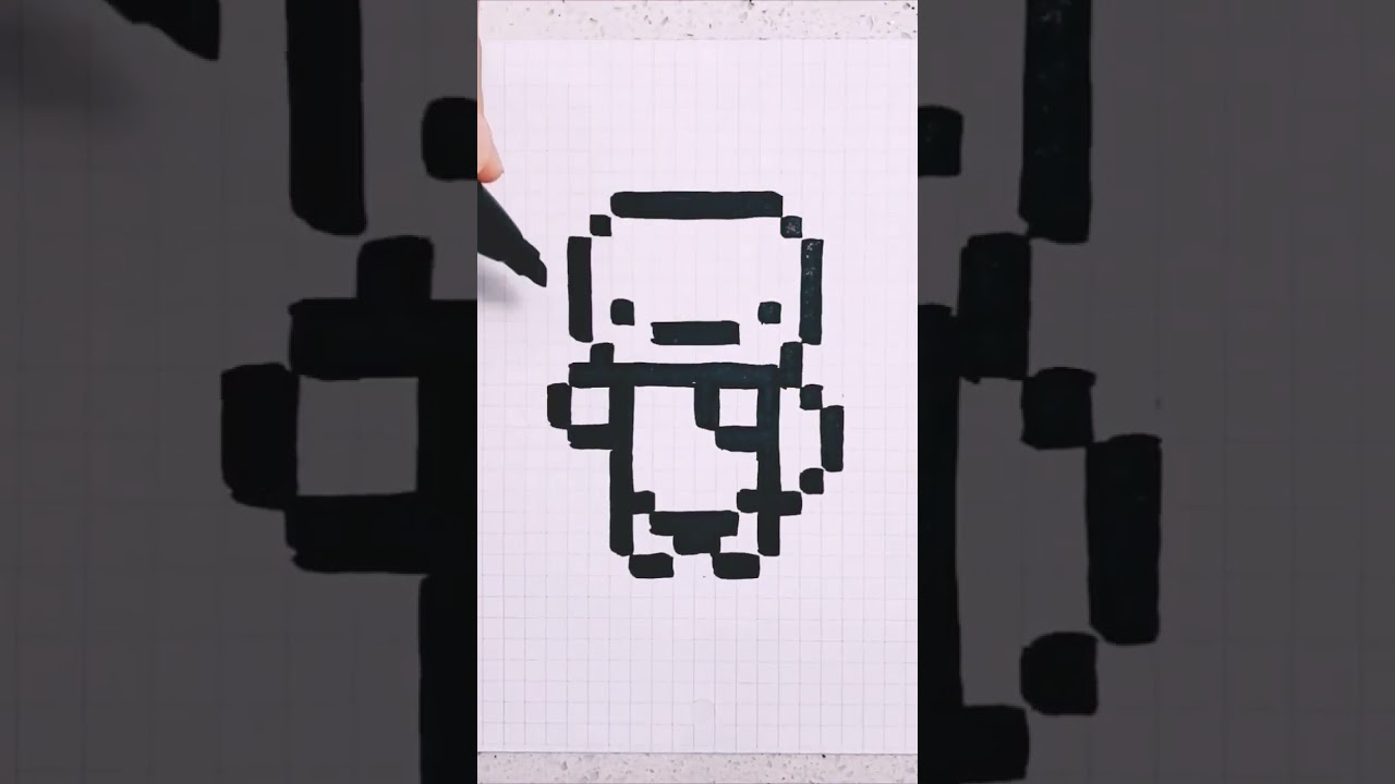 Hand Drawn Pixel Art - Drawing a TURTLE! #pixelart #turtle #draw #art #shorts