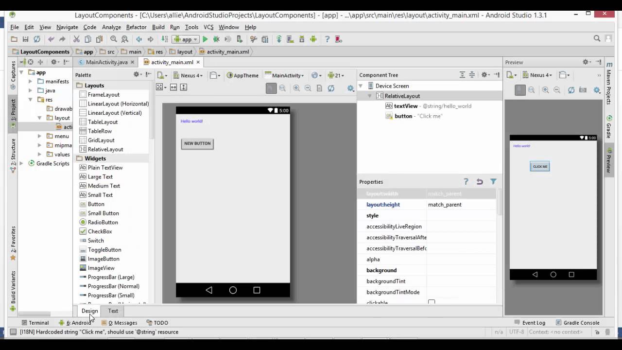 Android Java Programming - TextView and Buttons