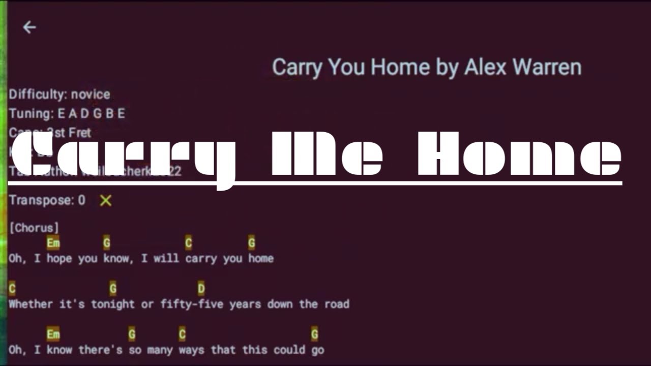 Carry You Home - Alex Warren (Epic Lyrics & Chords)