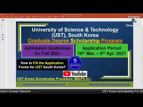 How to Fill the Application Forms for UST South Korea | UST Admissions | Live Session