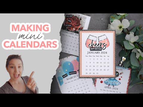 DIY Mini Calendar for 2024: Print, Stamp & Gift!