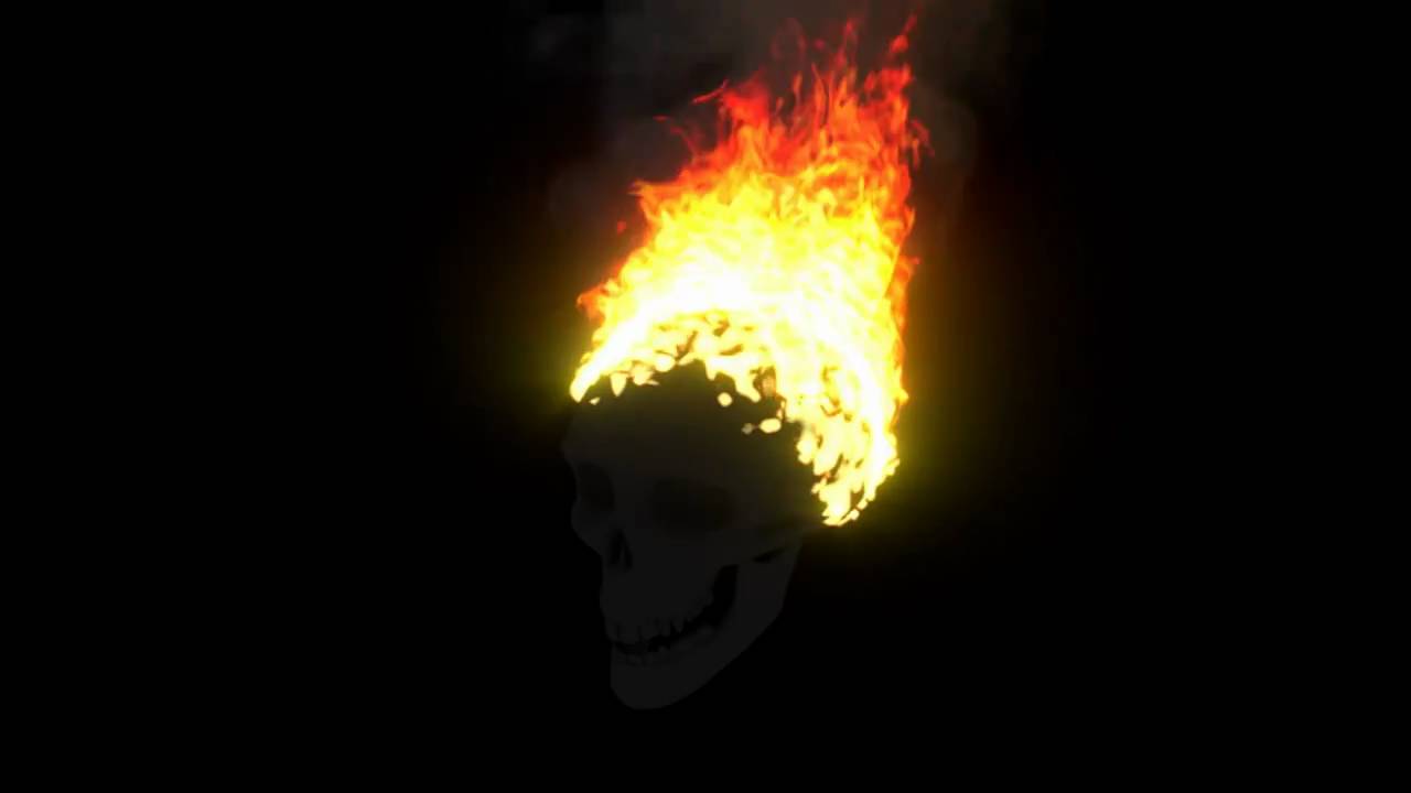 Flaming Skull head - Testing