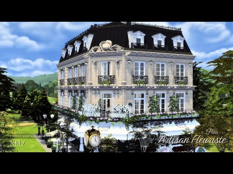 Artisan Fleuriste Paris Flower Shop and Apartment || The Sims 4 || Tour || CC build (TRAY+CC+LINKS)