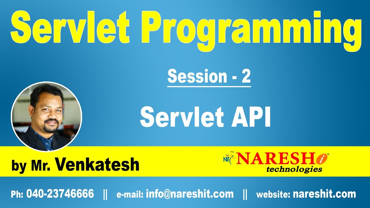 Servlet Tutorial | Servlet API | Servlet Programming Part-2 | Mr.Venkatesh