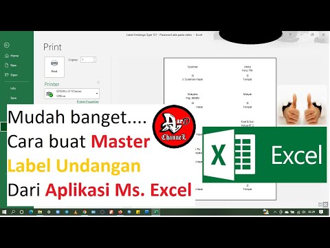 Proses Pembuatan Aplikasi Master Label Undangan - Terbaru Tahun 2023 (mengunakan aplikasi Ms. Excel)
