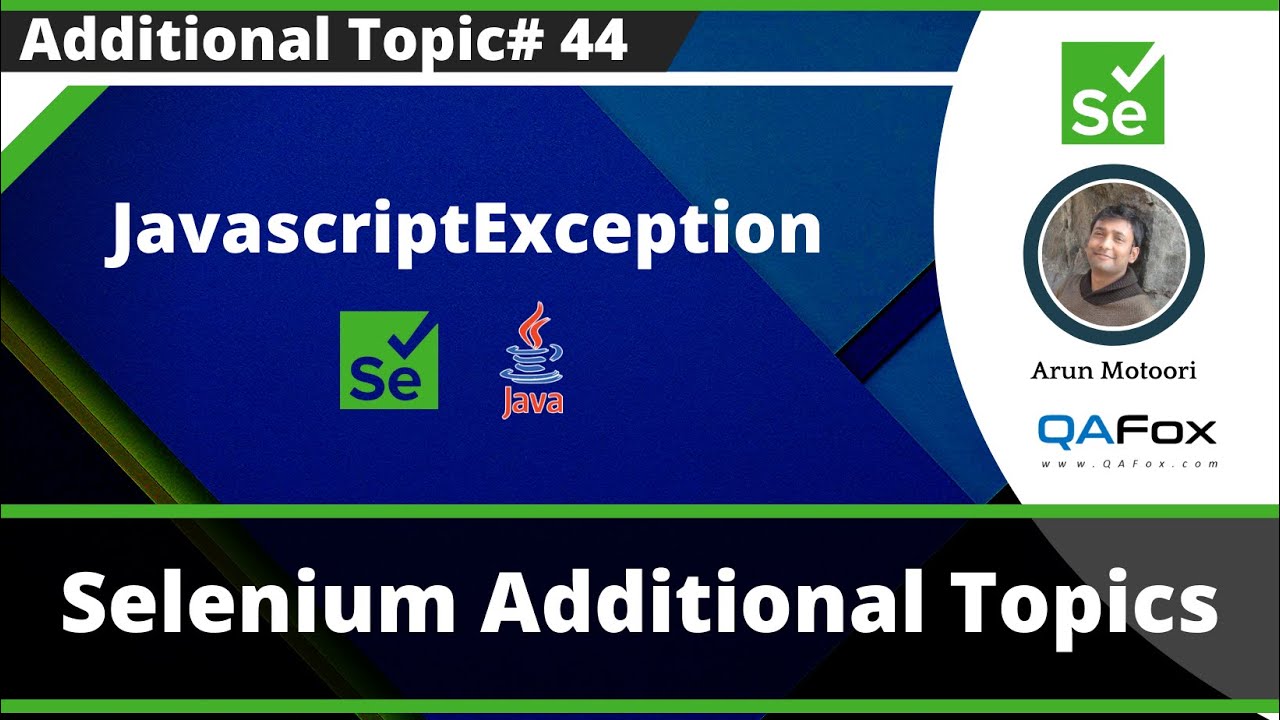JavascriptException - Selenium Exception Type
