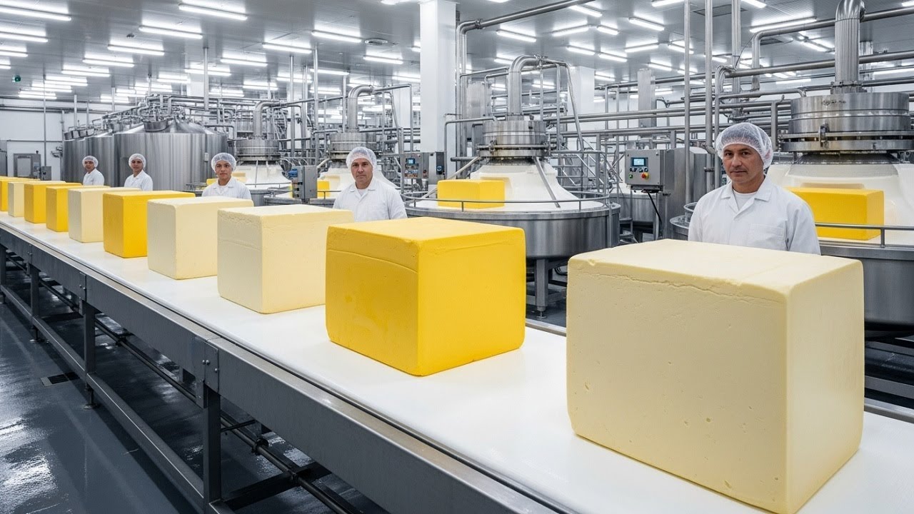 Inside a Modern Dairy Factory | Butter and Cheese Production