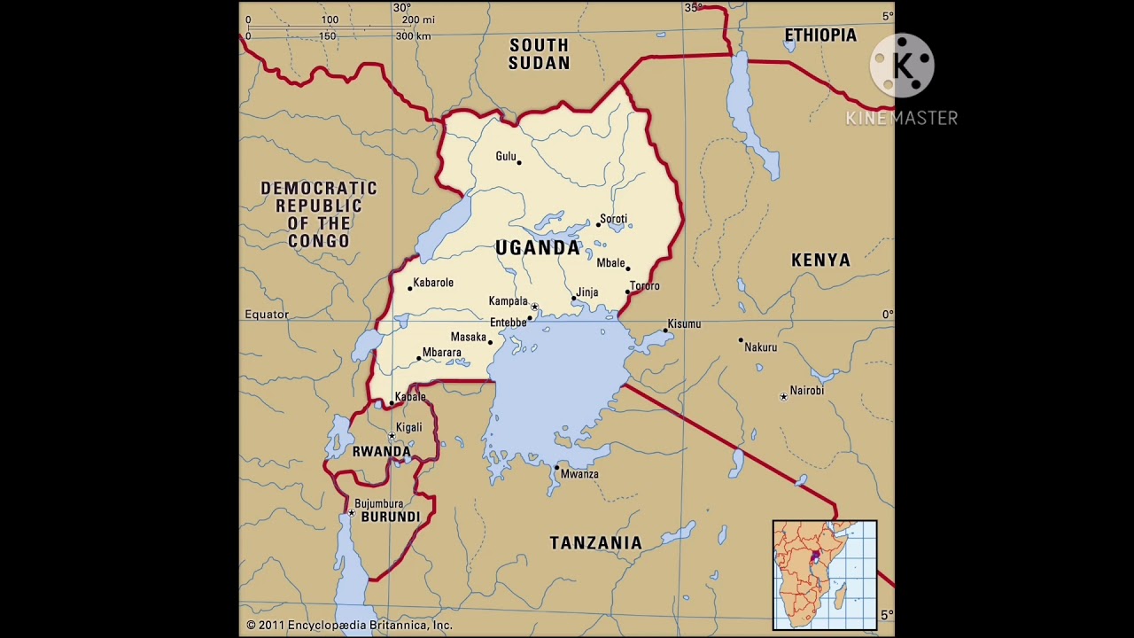 UGANDAN GEOGRAPHICAL MAP