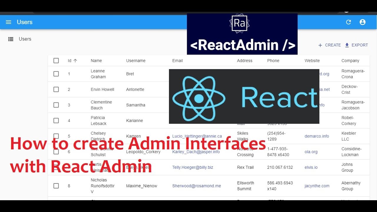 How to create Admin Interfaces with React Admin and JSON Server Data For React-Admin