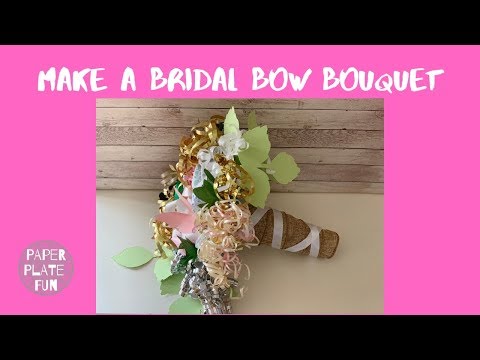 How to Make a Bridal Shower Bow Bouquet with Paper Plates