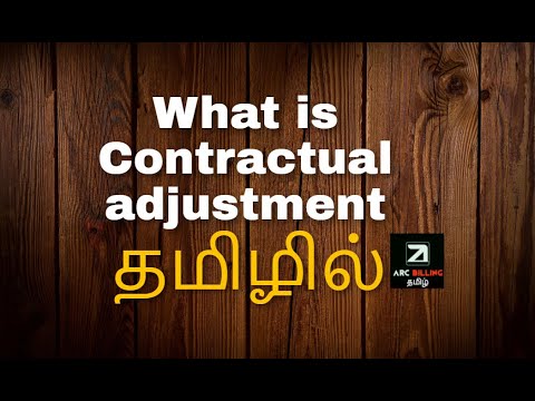 What is Contractual adjustment in Tamil | | Contractual adjustment in Tamil | | AR Training |