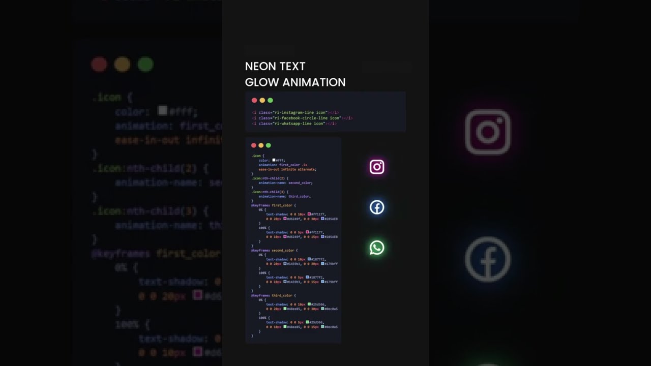 Social icons glow animation using CSS | HTML & CSS