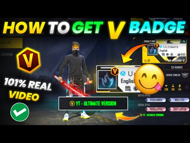 Free Fire V-Badge process listed and explained for all servers