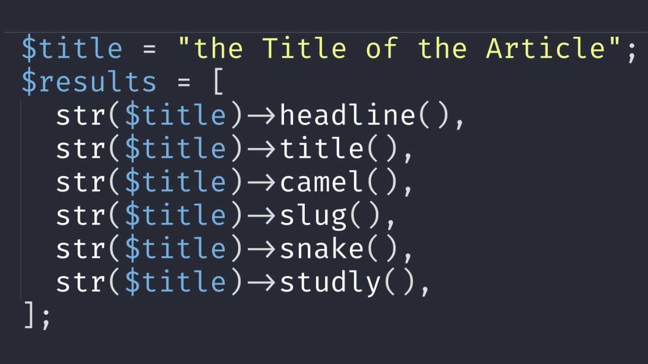 Laravel: Convert String to Various Cases