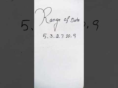 What is Range? #range #maths #shorts #youtubeshorts