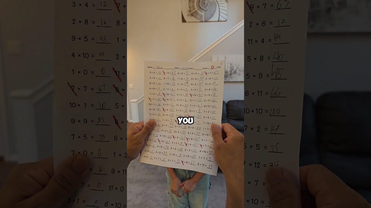 She wrote 67 on her Math Test #funny #trends #memes #67 #og67 #whomade #shorts #relatable #comedy