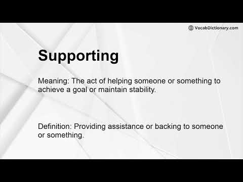 Supporting Meaning