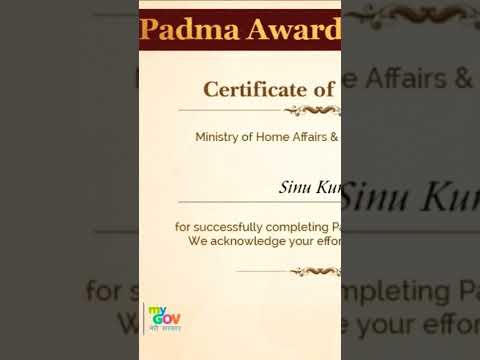 Certificate of Excellence by Ministry of Home Affair & MyGov #Sinu Kumari #shorts