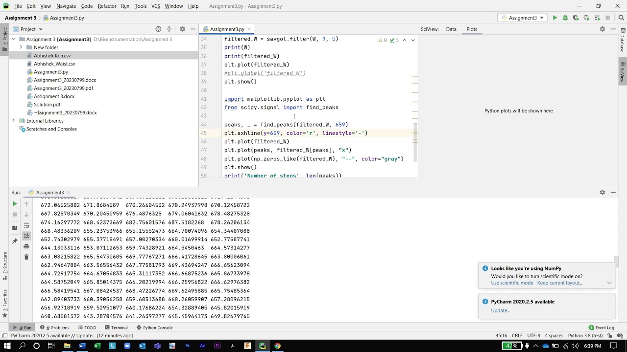 Step counter (python program explanation)