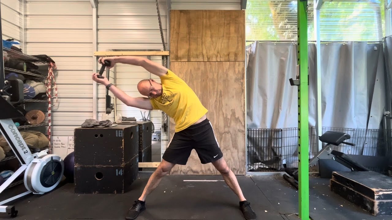 Wide Stance Overhead Side Bend