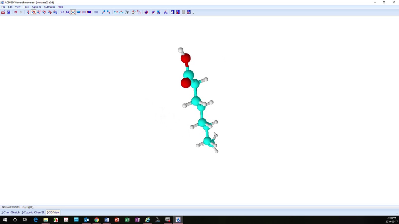 Chemsketch Structure building acid
