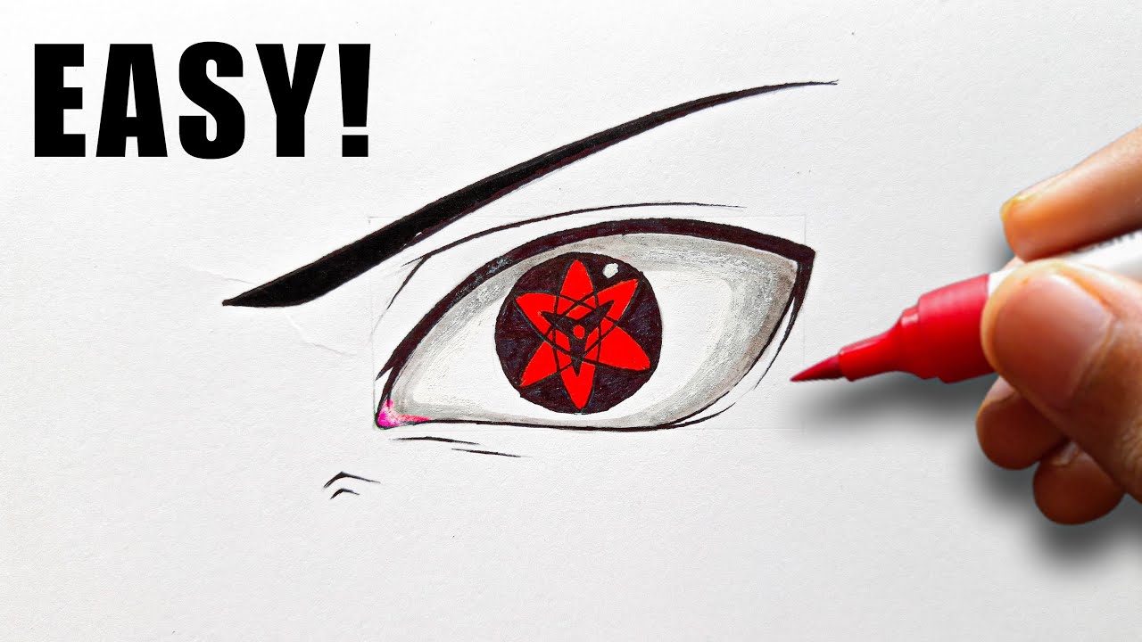 How to draw Sasuke's Eternal Mangekyo Sharingan | Easy step by step tutorial.