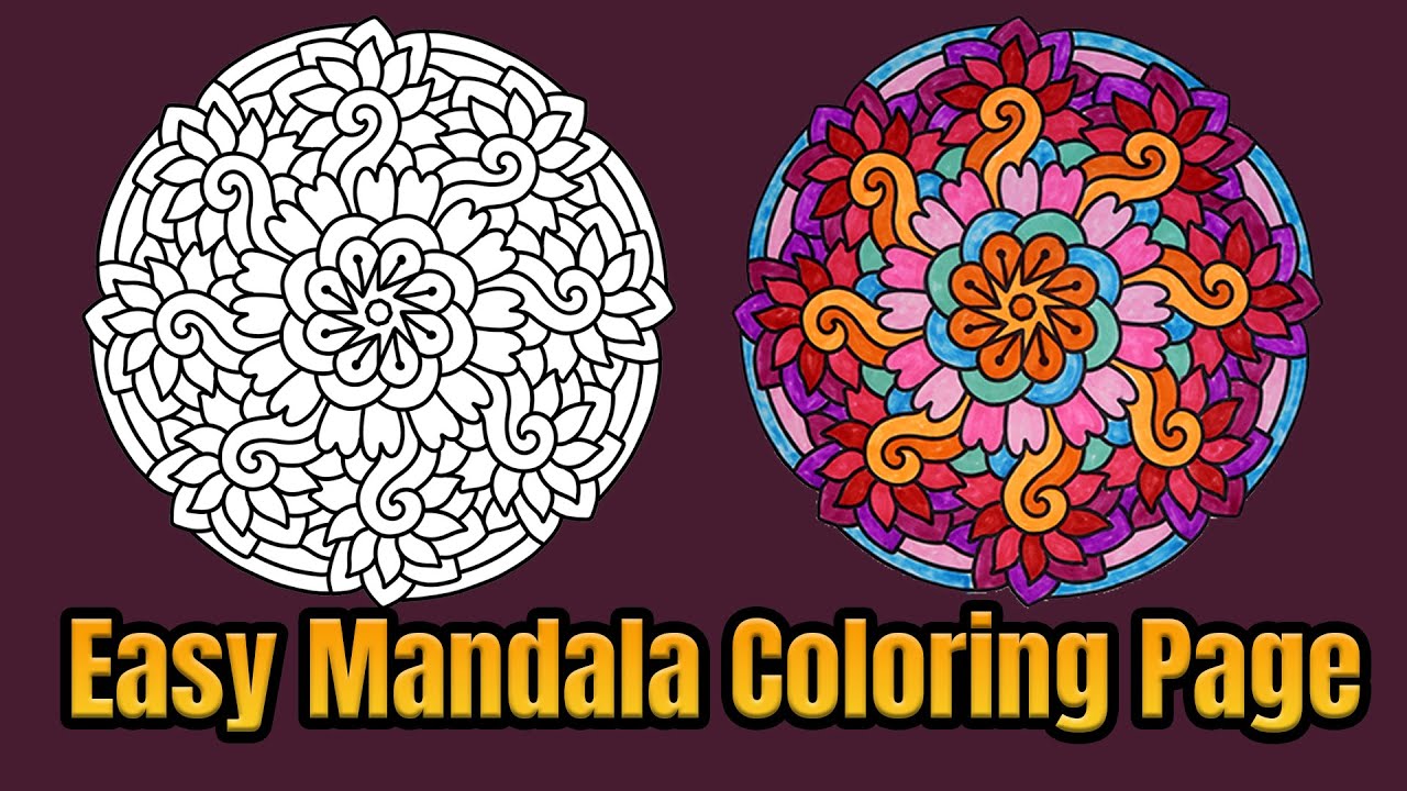 Mandala Coloring Page Colored With Relaxing Music Colored By Osman Mandalas World | Video 44