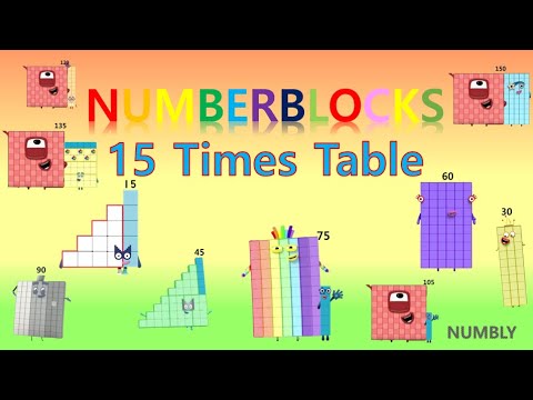 LEARN 15 TIMES TABLE - NUMBLY STUDY (with numberblocks) | MULTIPLICATION | LEARN TO COUNT