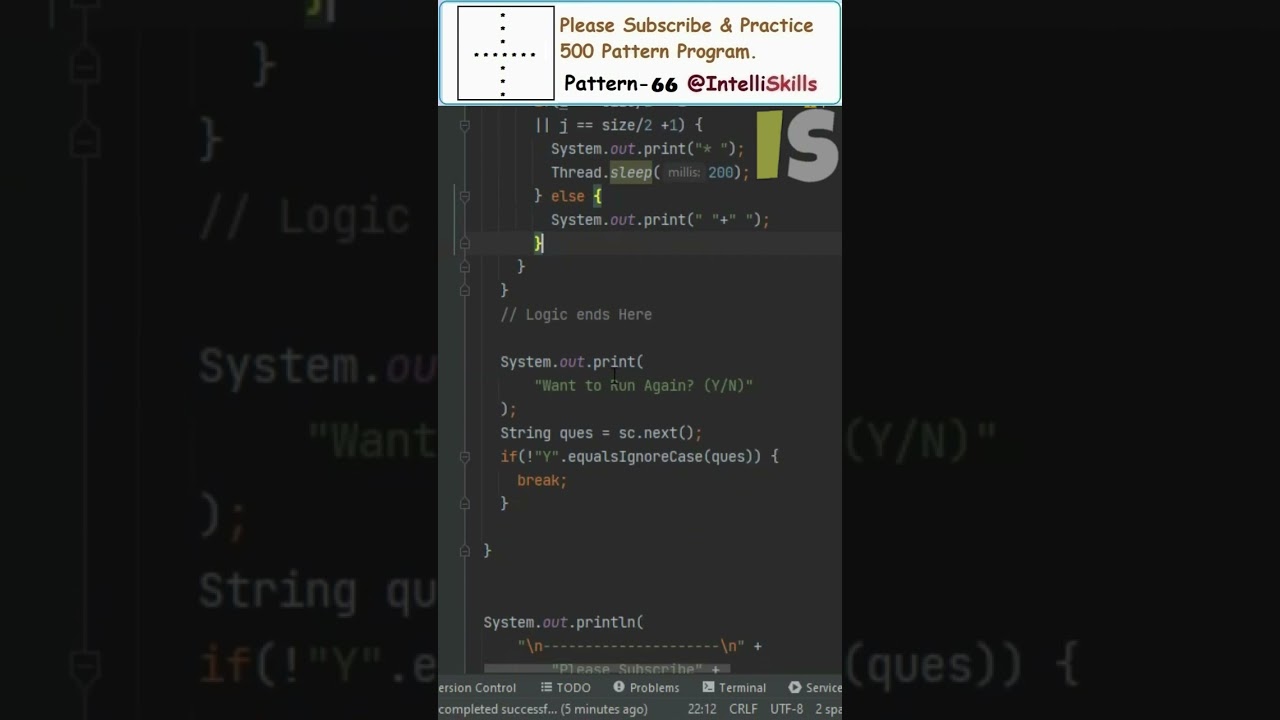 Java Pattern-66 | Plus Pattern | 500 Java Pattern Programs #shorts #java #coding #programming