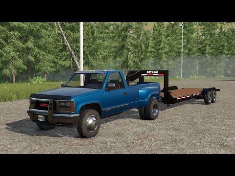 Farming Simulator 25 88-93 C/K Series + Felling Tilt Deck Trailer FS25 Mods