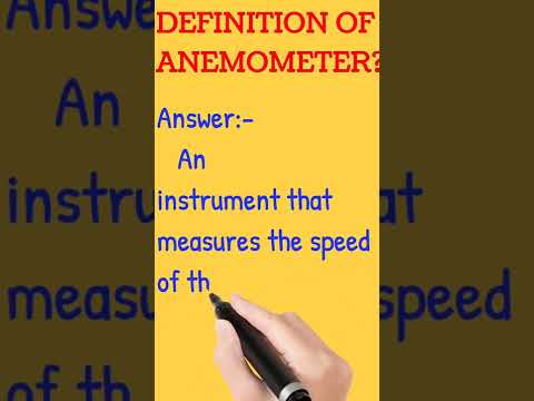 Definition of Anemometer? /#shorts