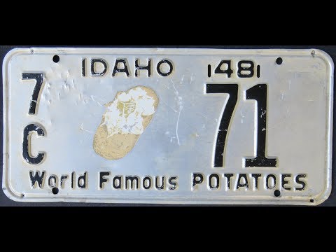 Behind the License Plate: Idaho 1948 decal base