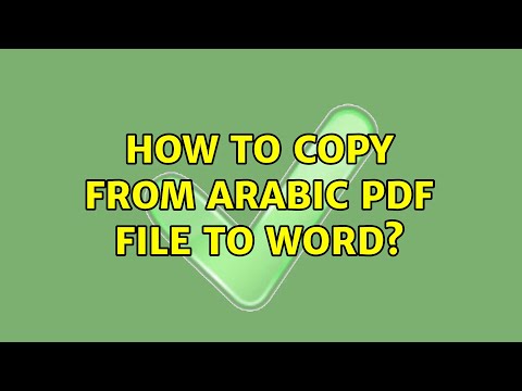 How to copy from arabic PDF file to word?