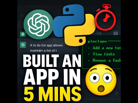 I Built a Python App with ChatGPT in 5 Minutes (From Beginner to Pro!