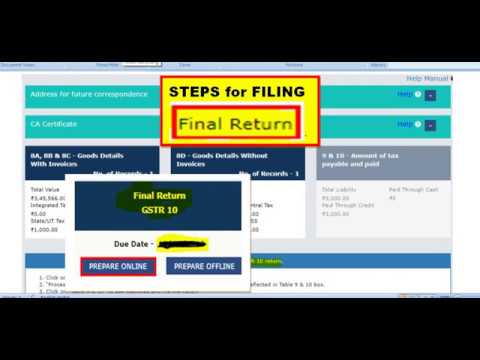 GSTR10 FINAL RETURN, WHO HAVE TO FILE GSTR 10, DUE DATE TO FILE GSTR10, HOW TO FILE GSTR10, STEPS