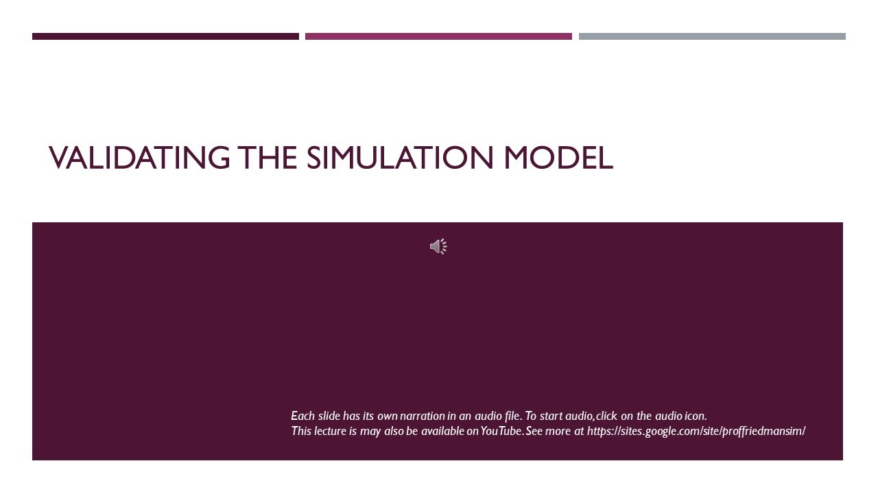 Validating the Simulation Model