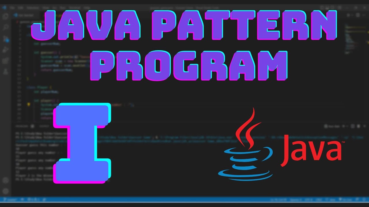 How to Create an Alphabet Symbol Pattern in Java (I) | #I #java