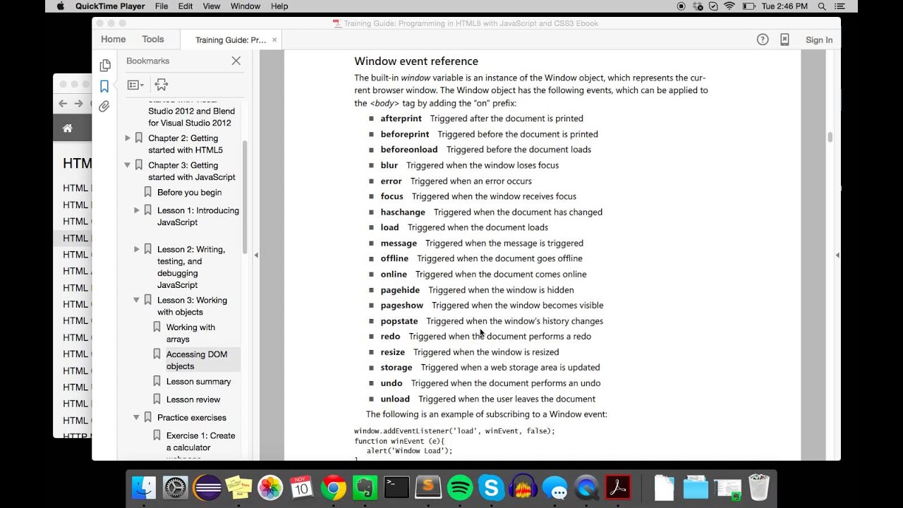 Window Event Reference (JavaScript)