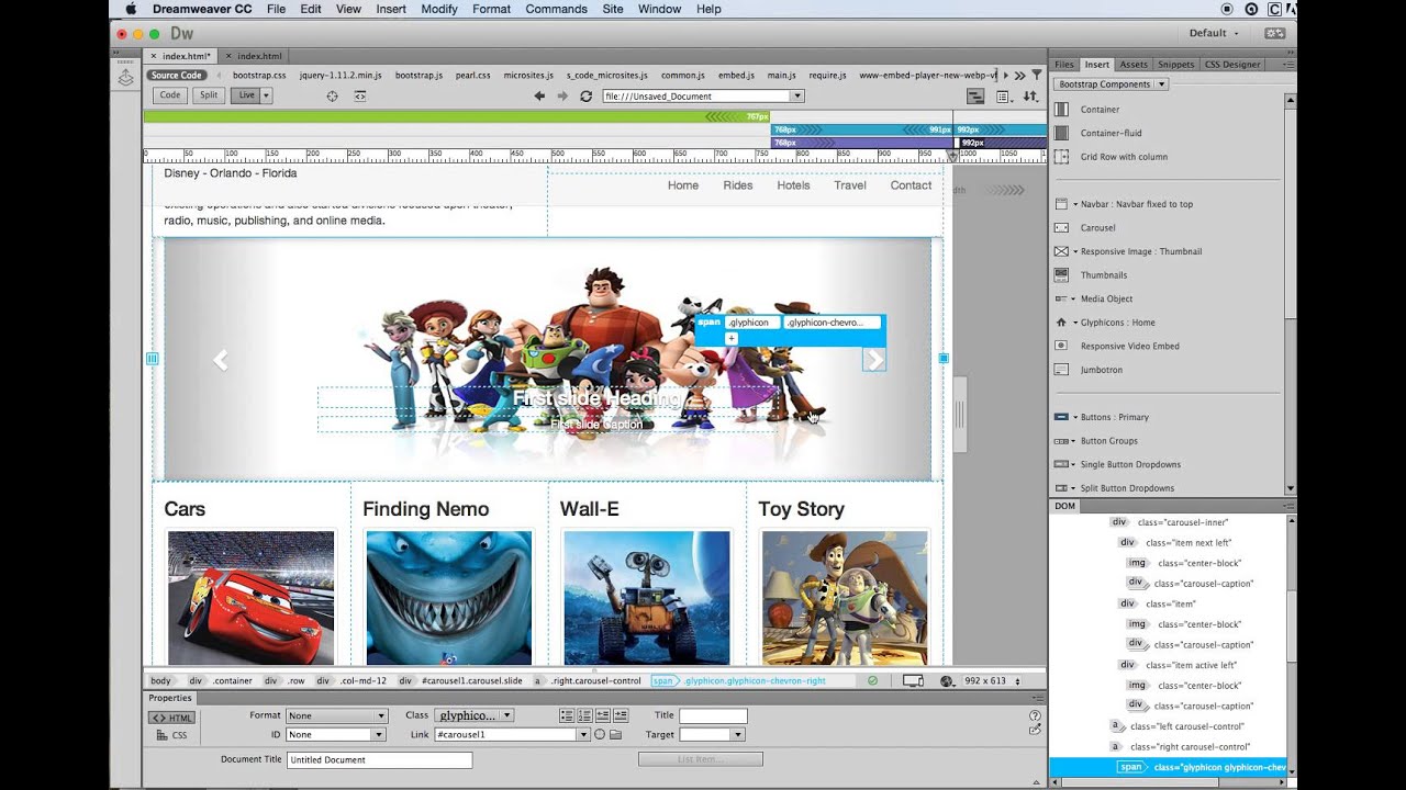 Bootstrap - adding a carousel image gallery