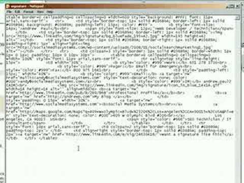 Create HTML Signatures in Microsoft Office 2007