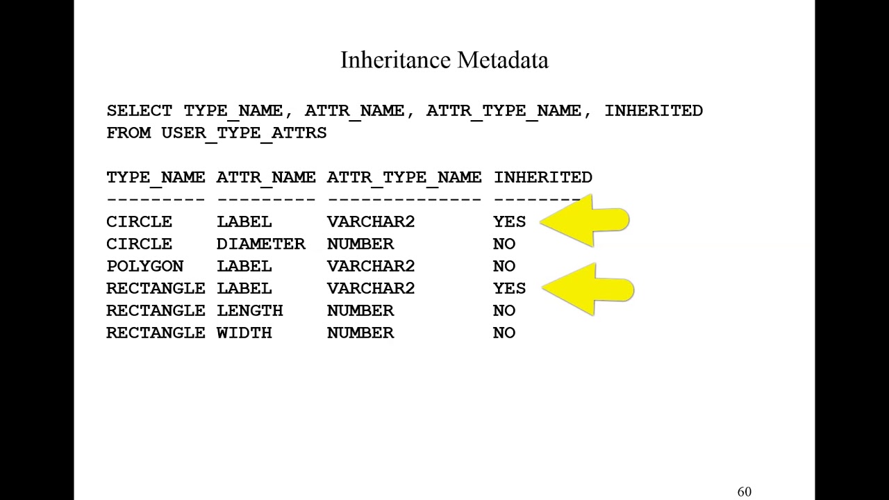 Type Inheritance   Oracle Database