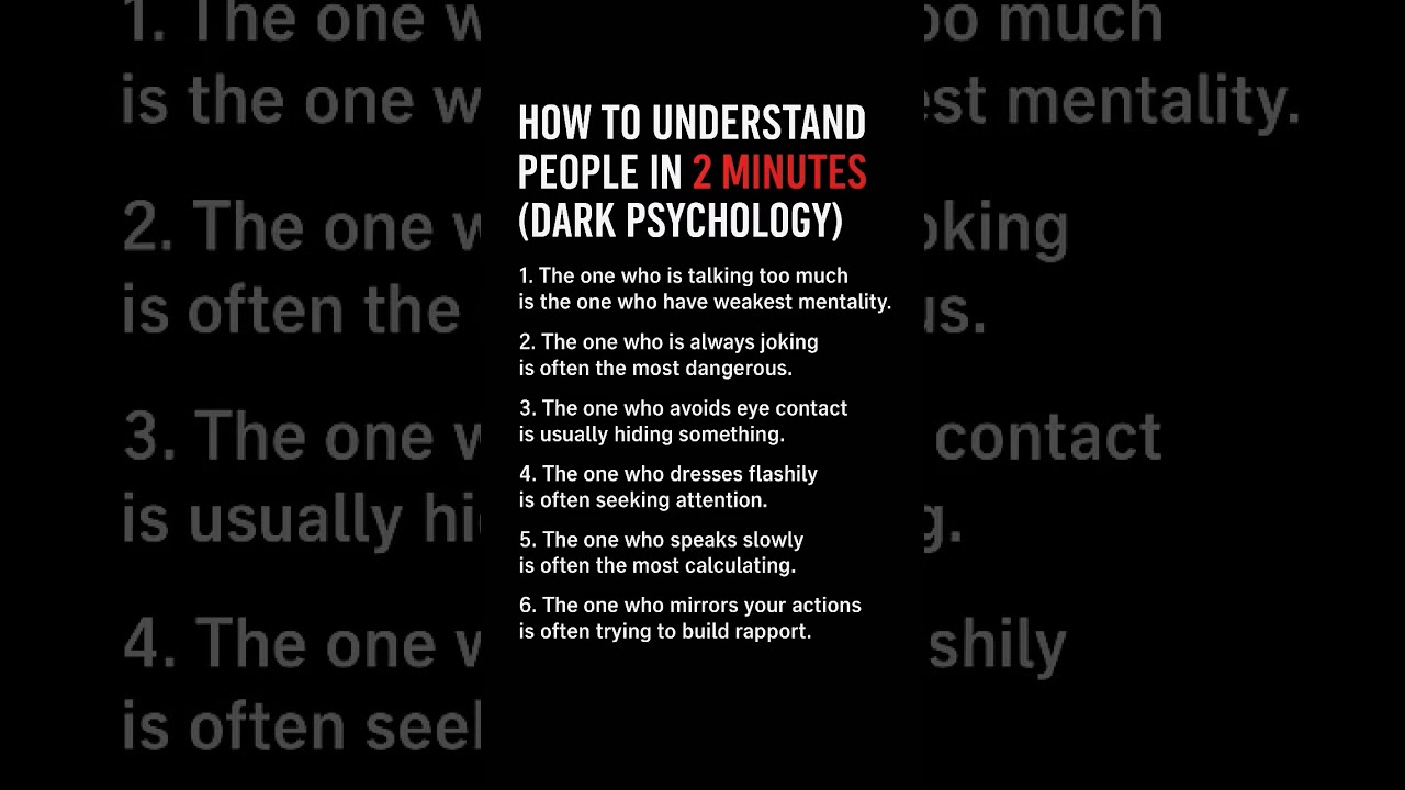 2 Minute Trick to Read Anyone’s Mind (Dark Psychology) #depthpsychology #psycom