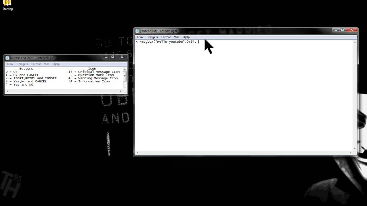 [Tut] Visual Basic Scripting - How to create a VBS dialogue box