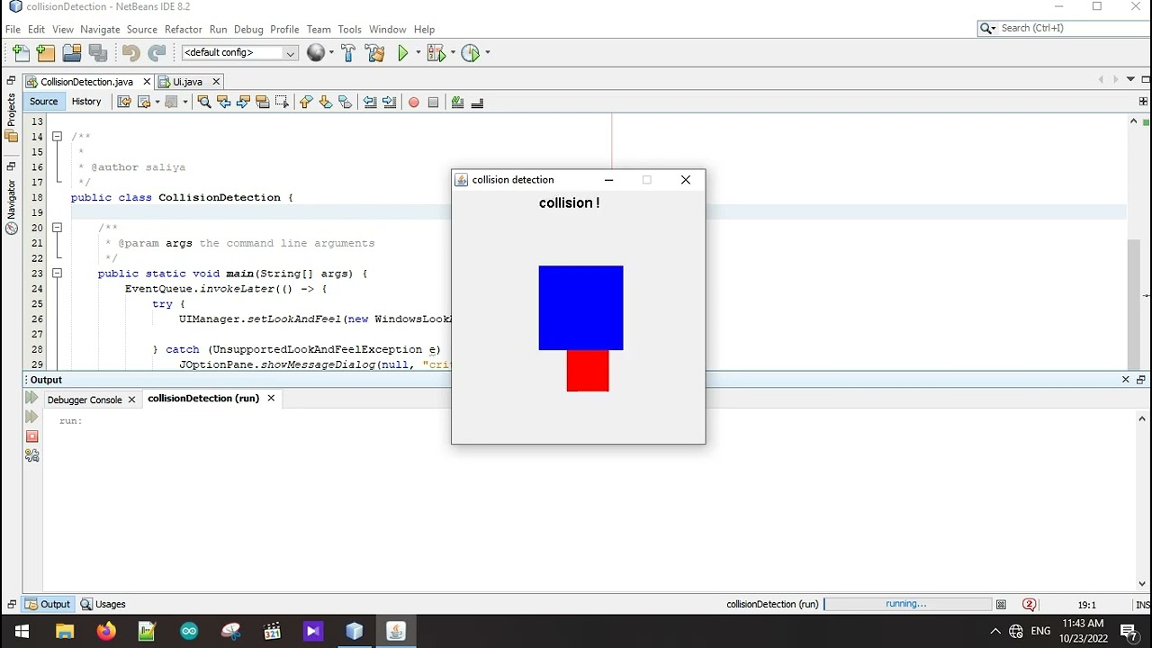 java swing simple collision detection