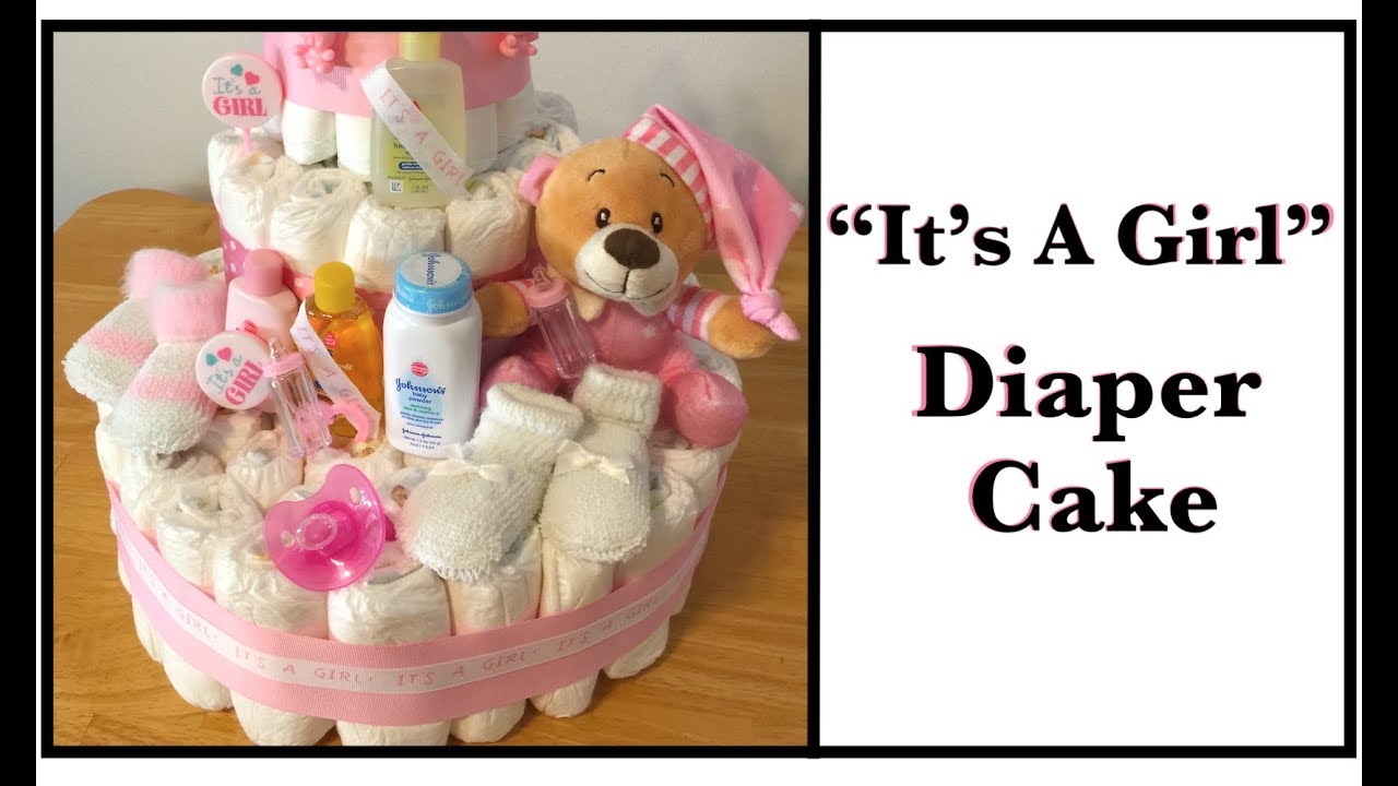 How to Make a Diaper Cake for Your Next Baby Shower || 