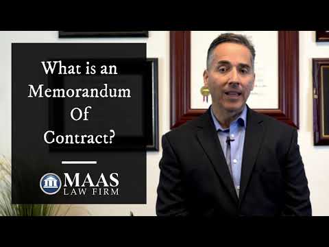 Memorandum of Sales Contract - Real Estate with Broker and Attorney Victor Maas