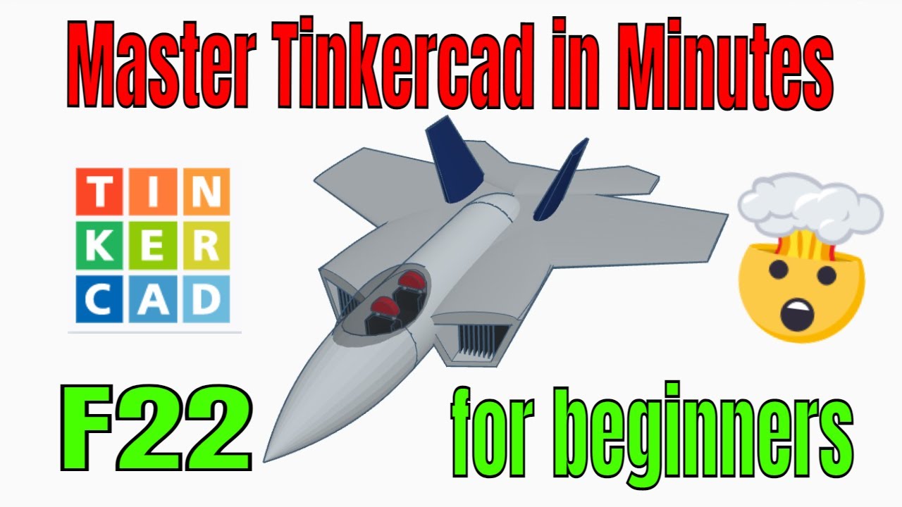 How To Create A Tinkercad F22 Raptor In Minutes - Perfect For Beginners!