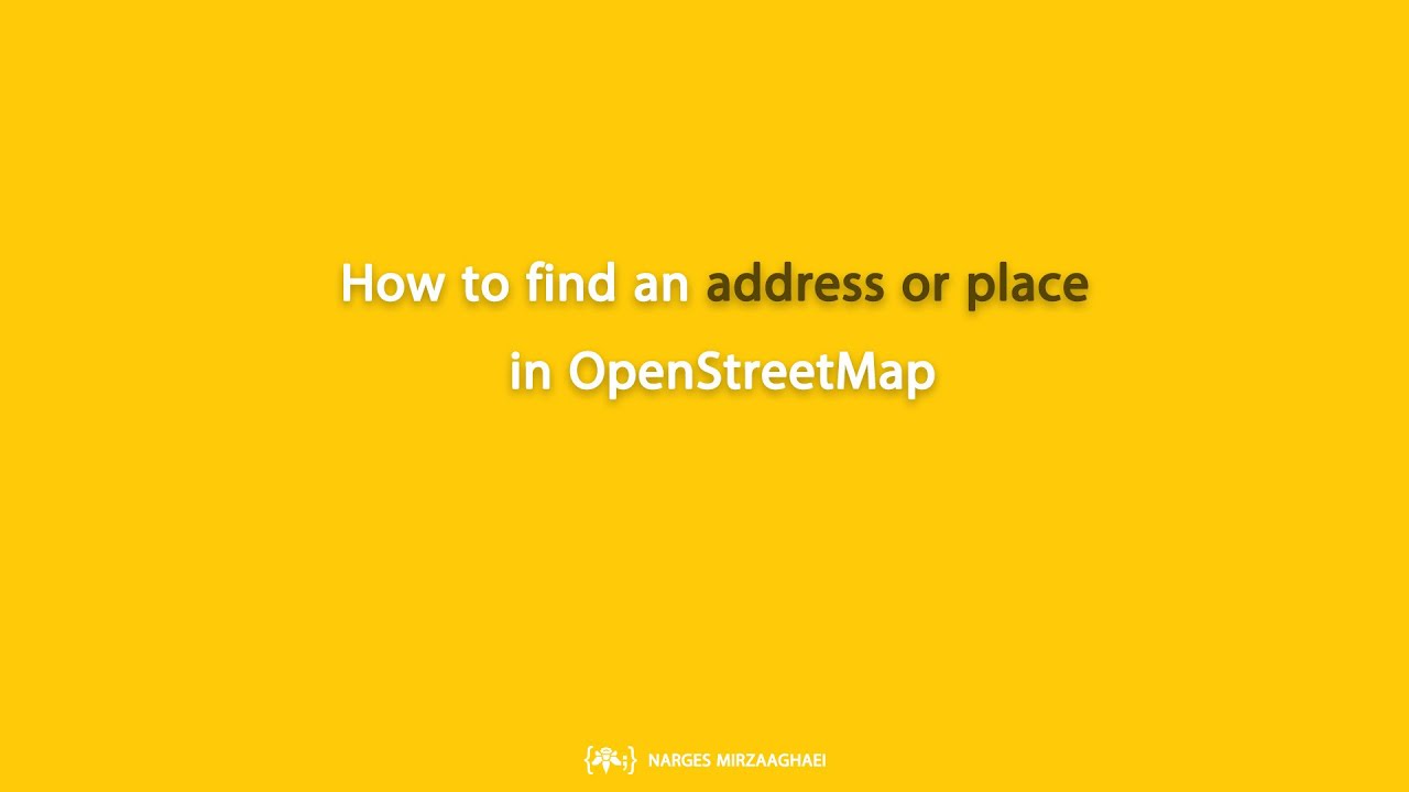 How to find an address or place in OpenStreetMap