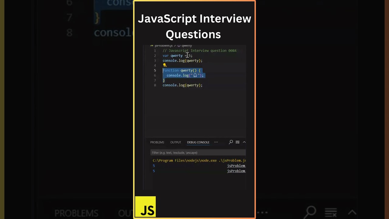 Tricky JavaScript Interview Questions | #0084 #javascript #coding