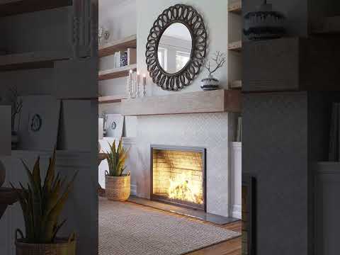 Our Lexington marble tile really makes a fireplace shine!￼ #cozy #fire #fireplace #fall #autumn